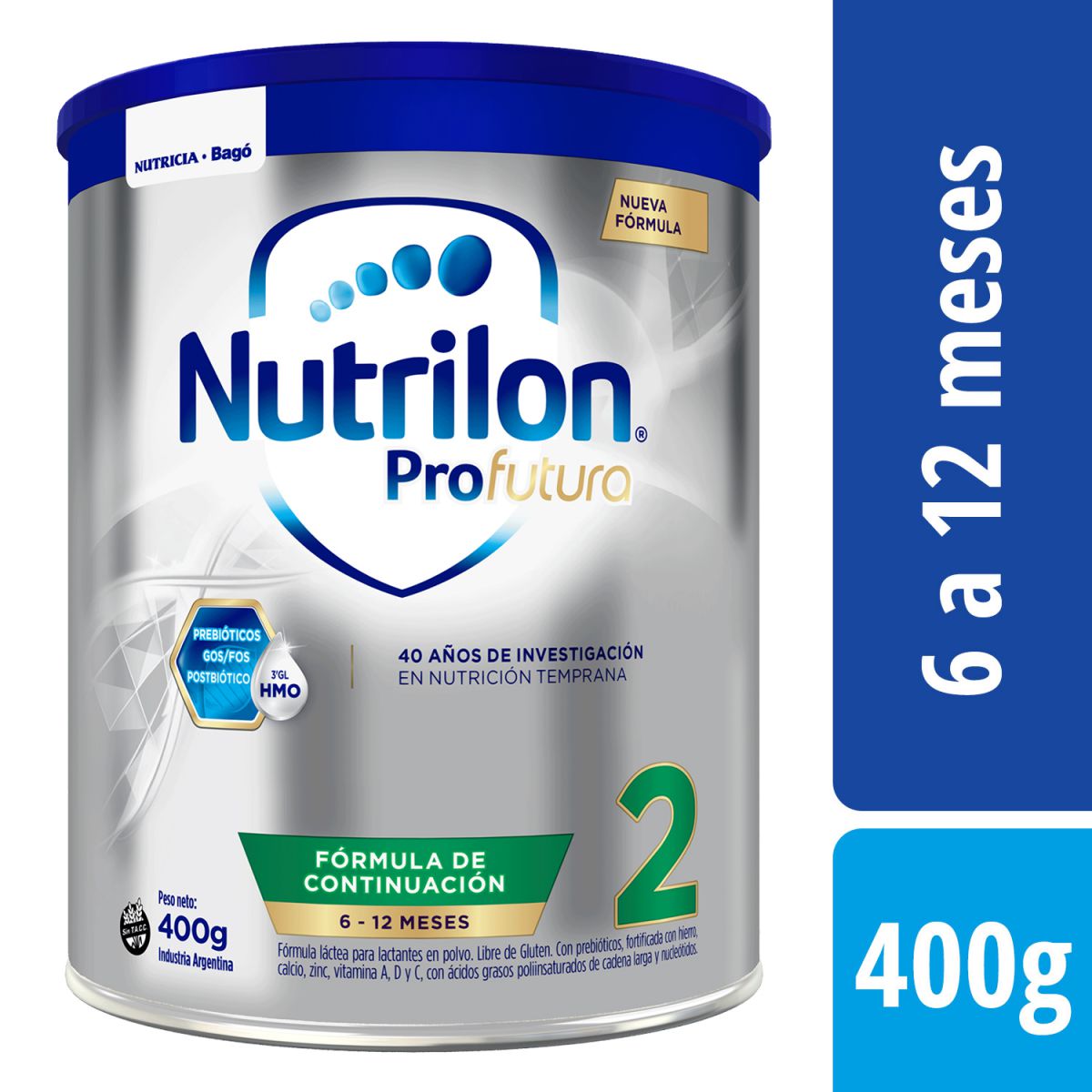 Fórmula láctea profutura 2 lata 400 gr