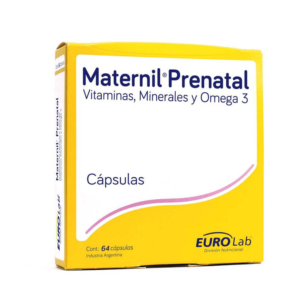 Suplemento dietario prenatal 64 cápsulas