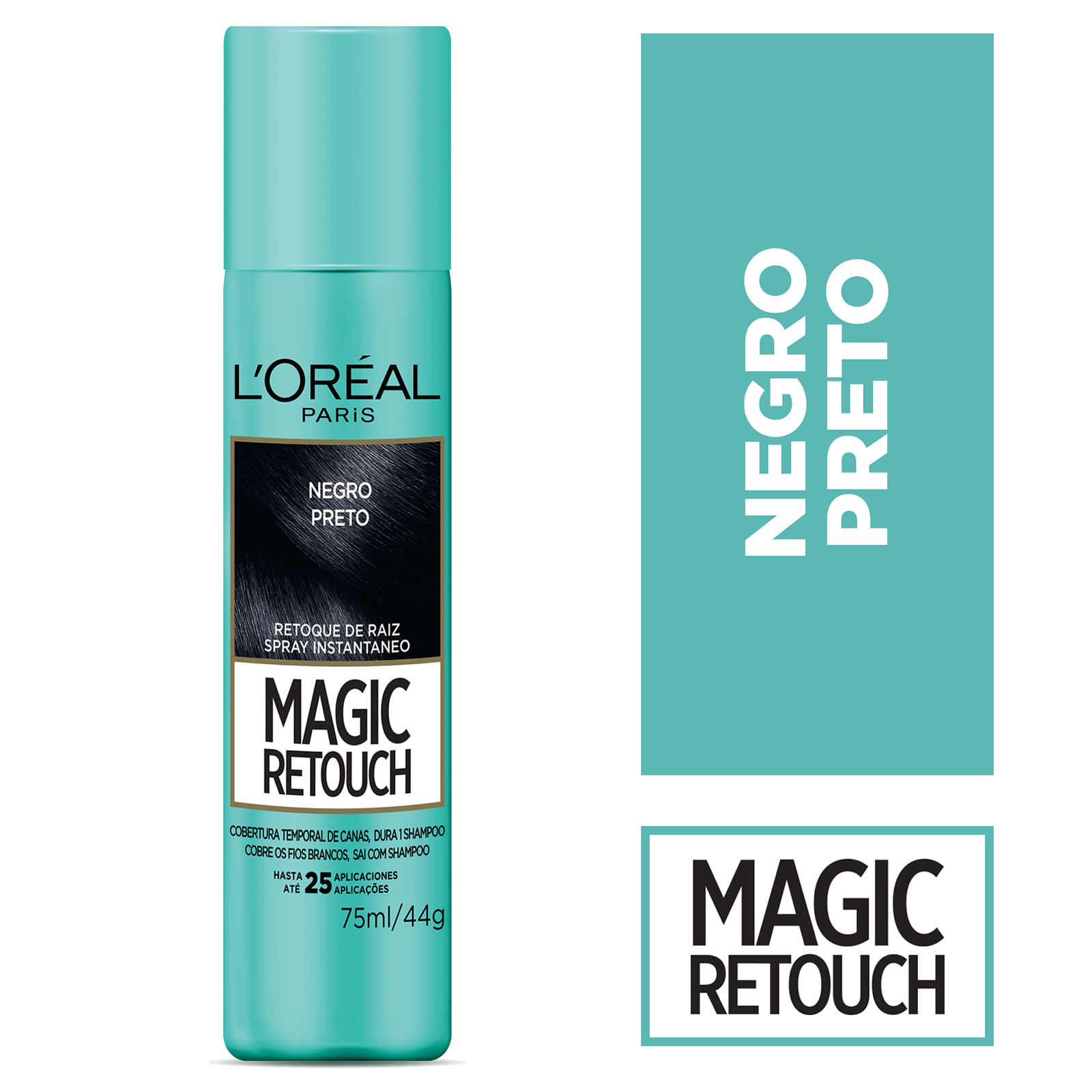 Color spray magic retouch raices negro