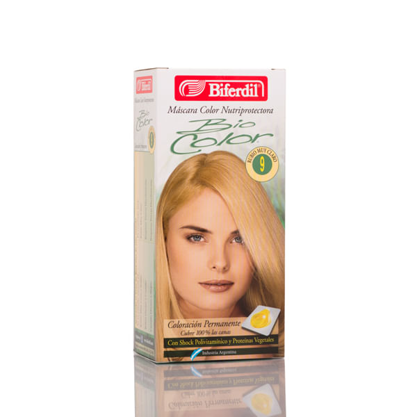 Kit coloracion bio color 9 rubio muy claro