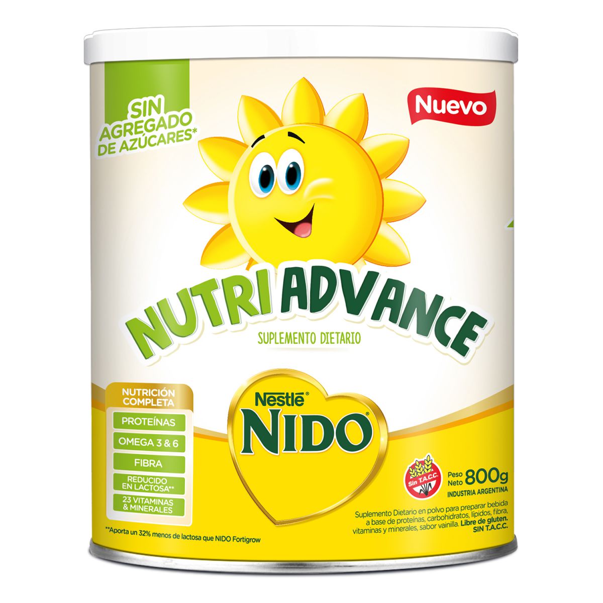 Suplemento alimentario nutri advance lata (800 gr)