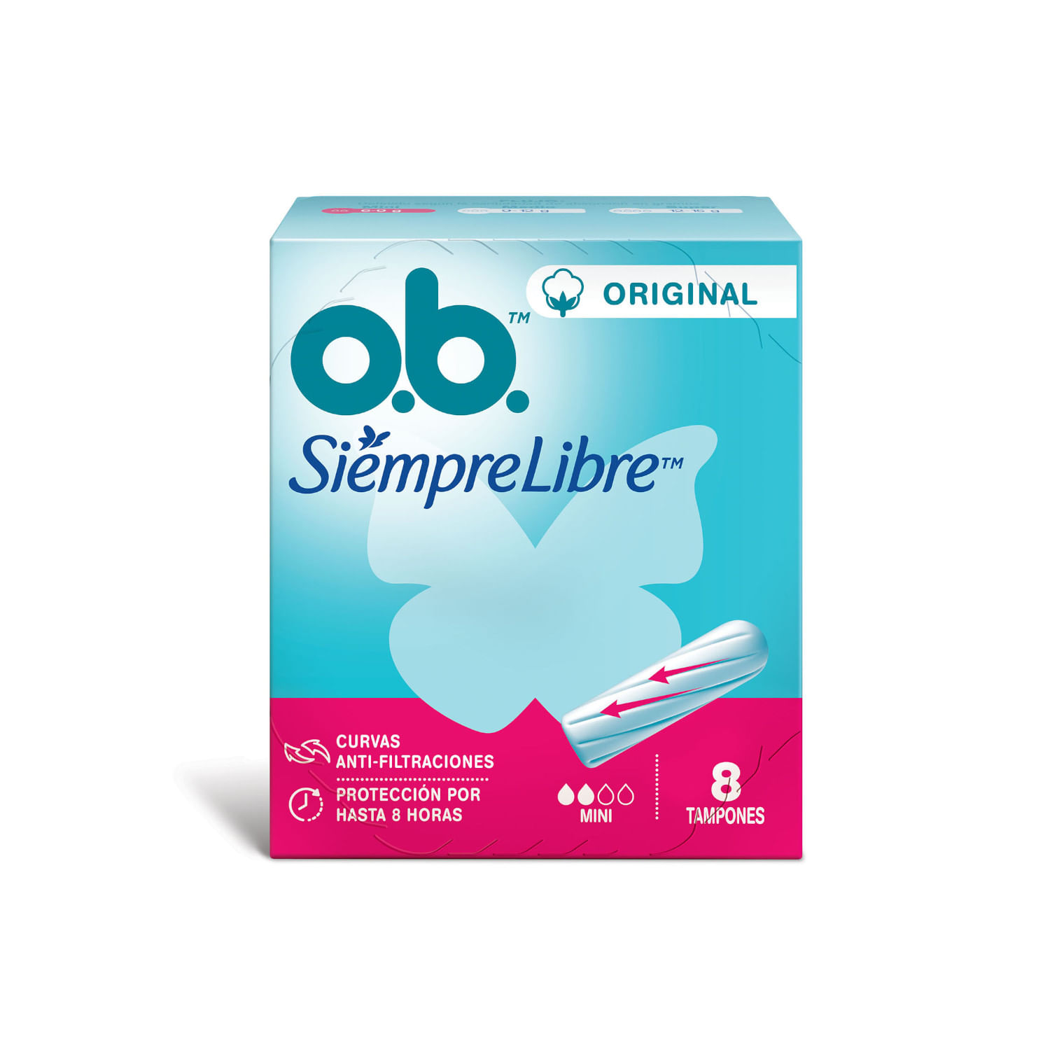 Tampones originales canal curvo mini (8 unidades)