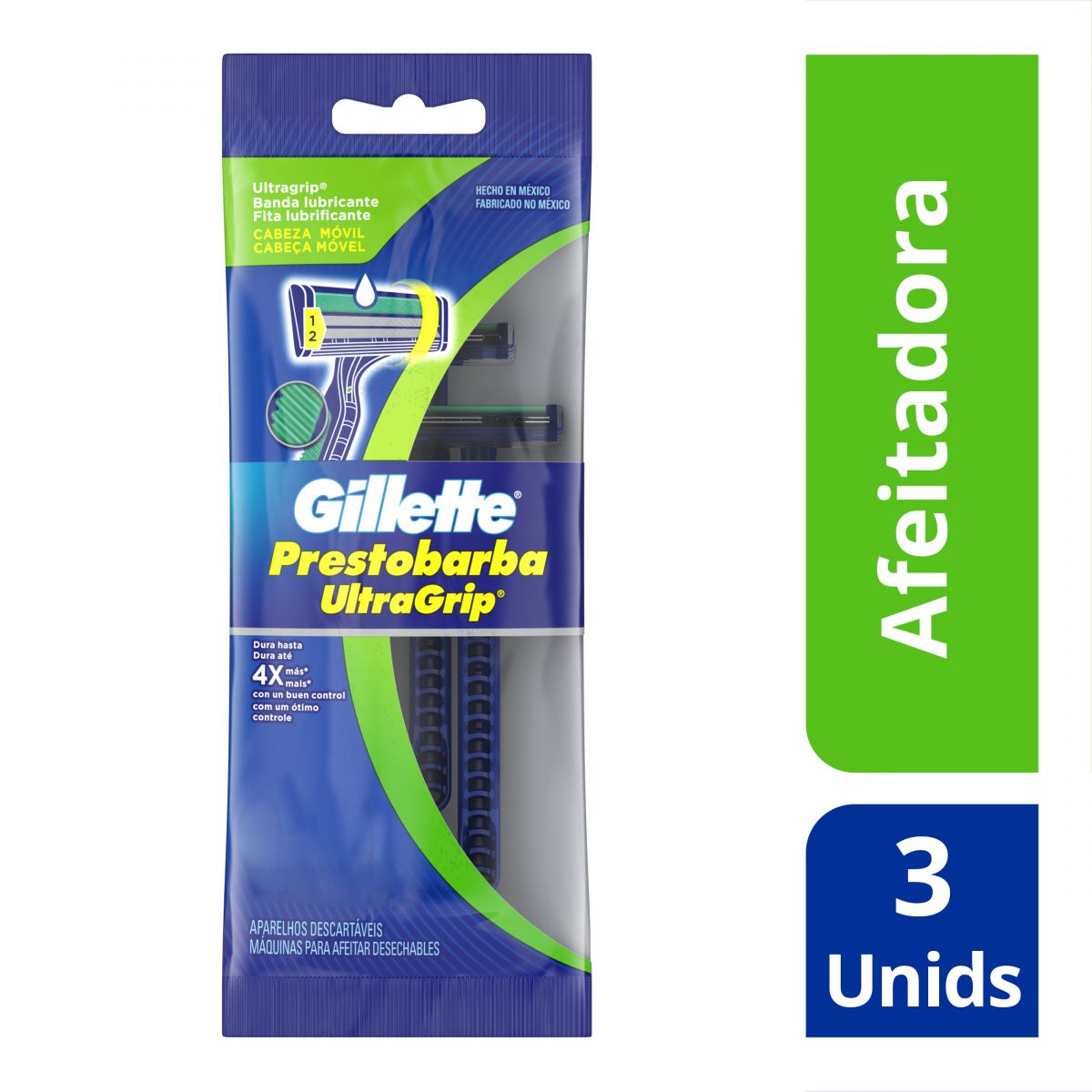 Prestobarba ultragrip mujer (3 unidades)