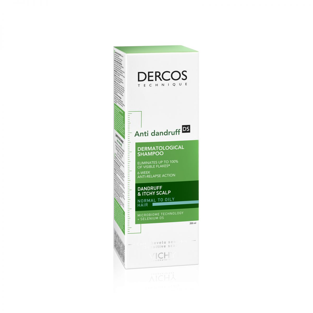 Dercos shampoo para el cabello normal a graso anti caspa 200 ml