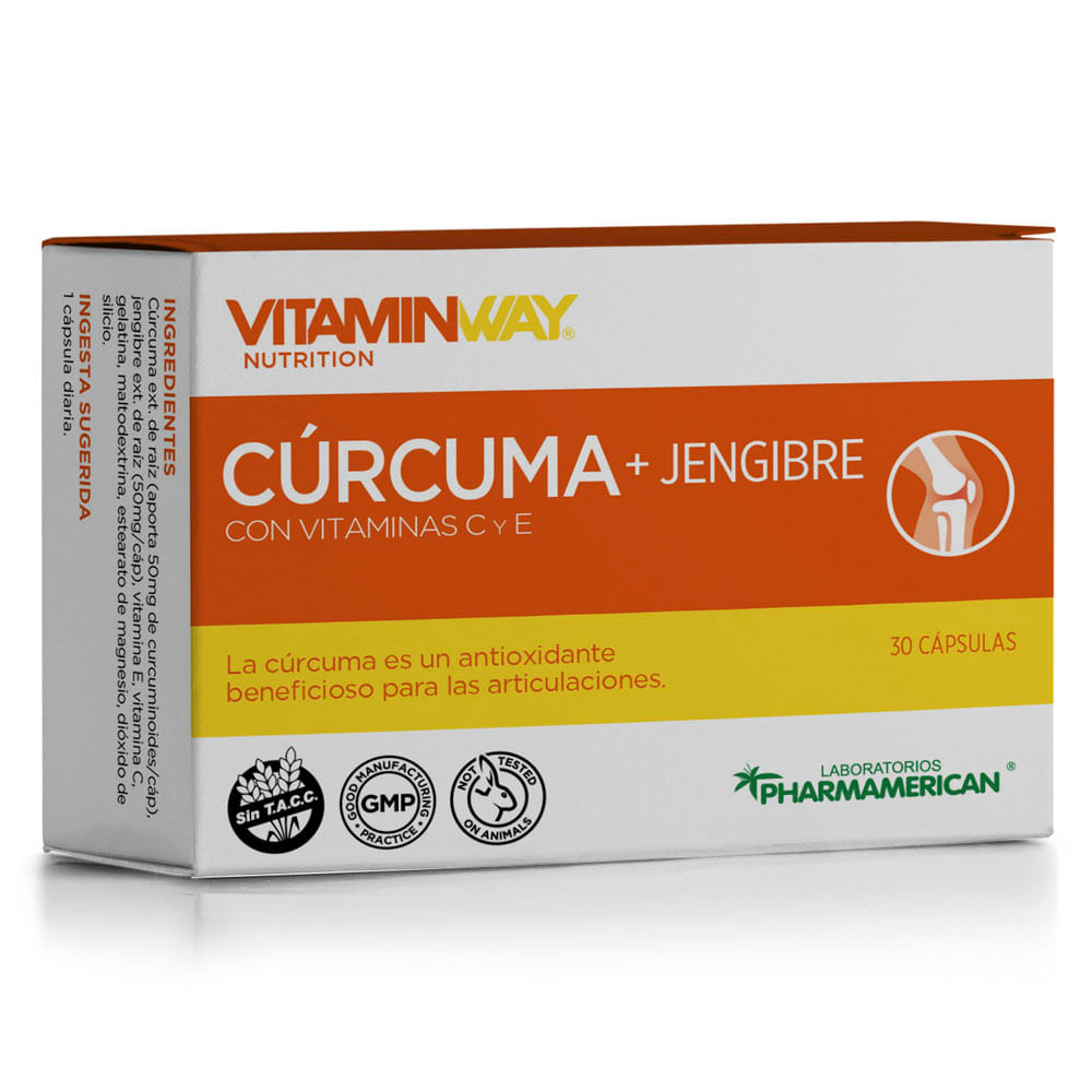 Curcuma y jengibre ((30 cápsulas)