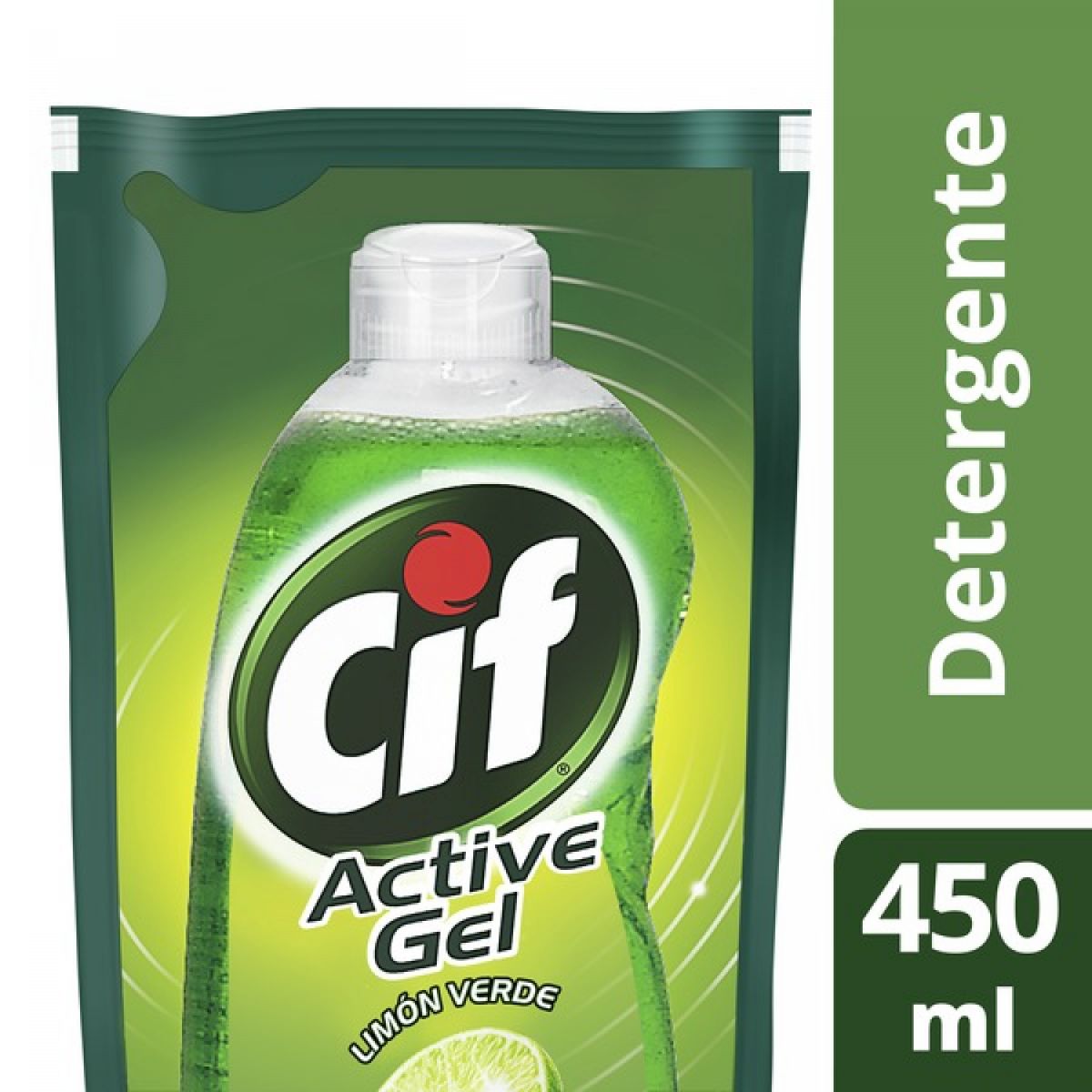 Detergente active gel limon verde doypack 450 ml