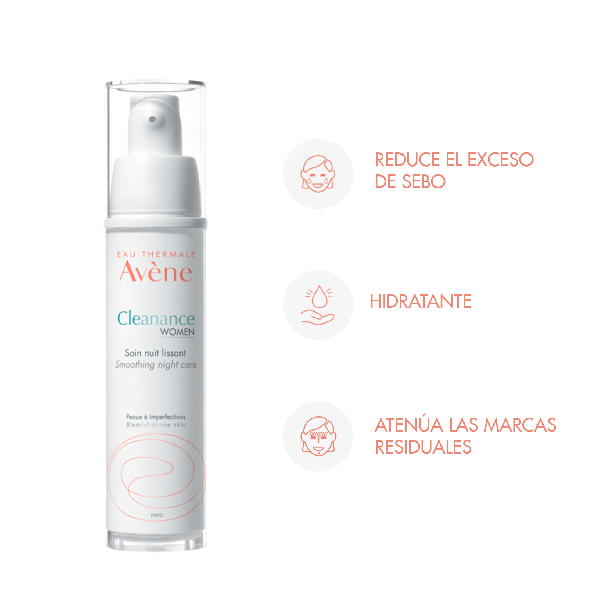 Crema de noche Avene Cleanance Women 30ml