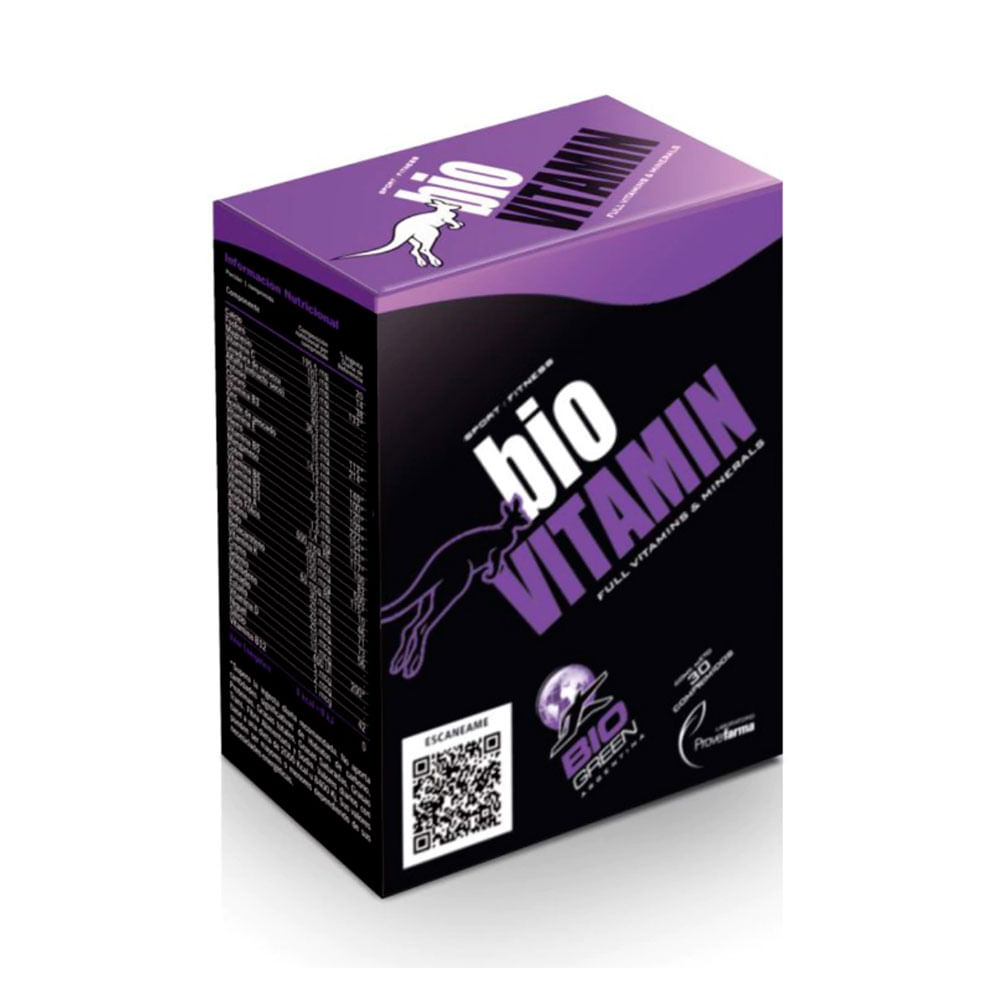 Bio vitamin multivitamínico remirelalizante y antioxidante (30 comprimidos)