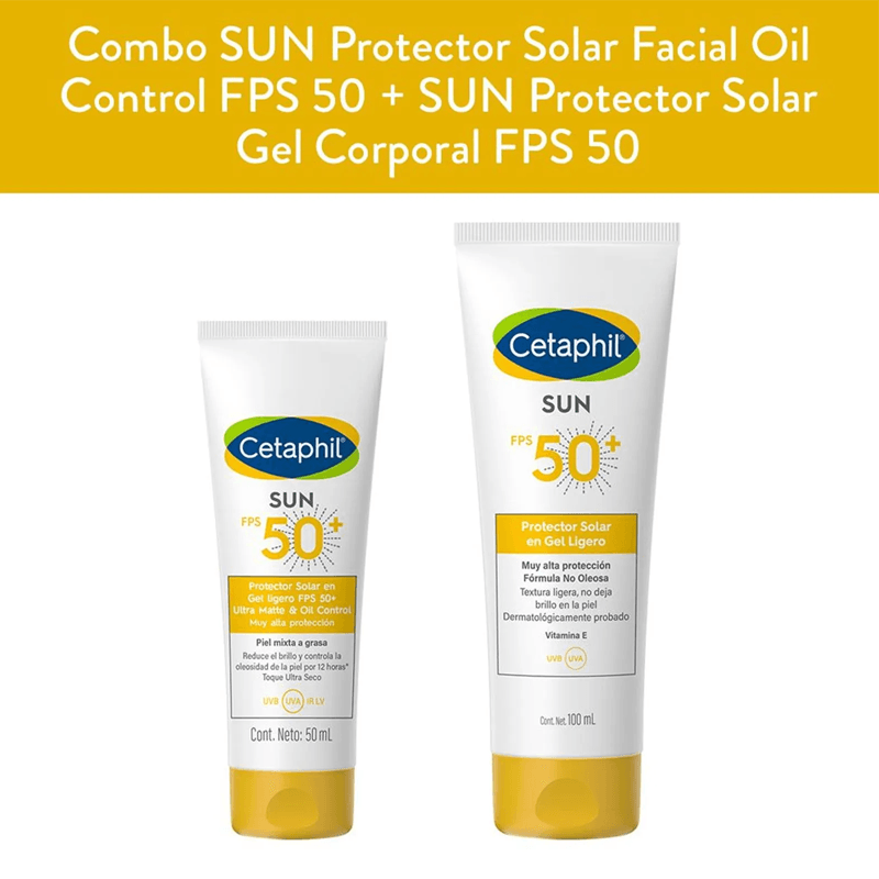 Combo SUN Protector Solar Facial Oil Control FPS 50 + SUN Protector ...